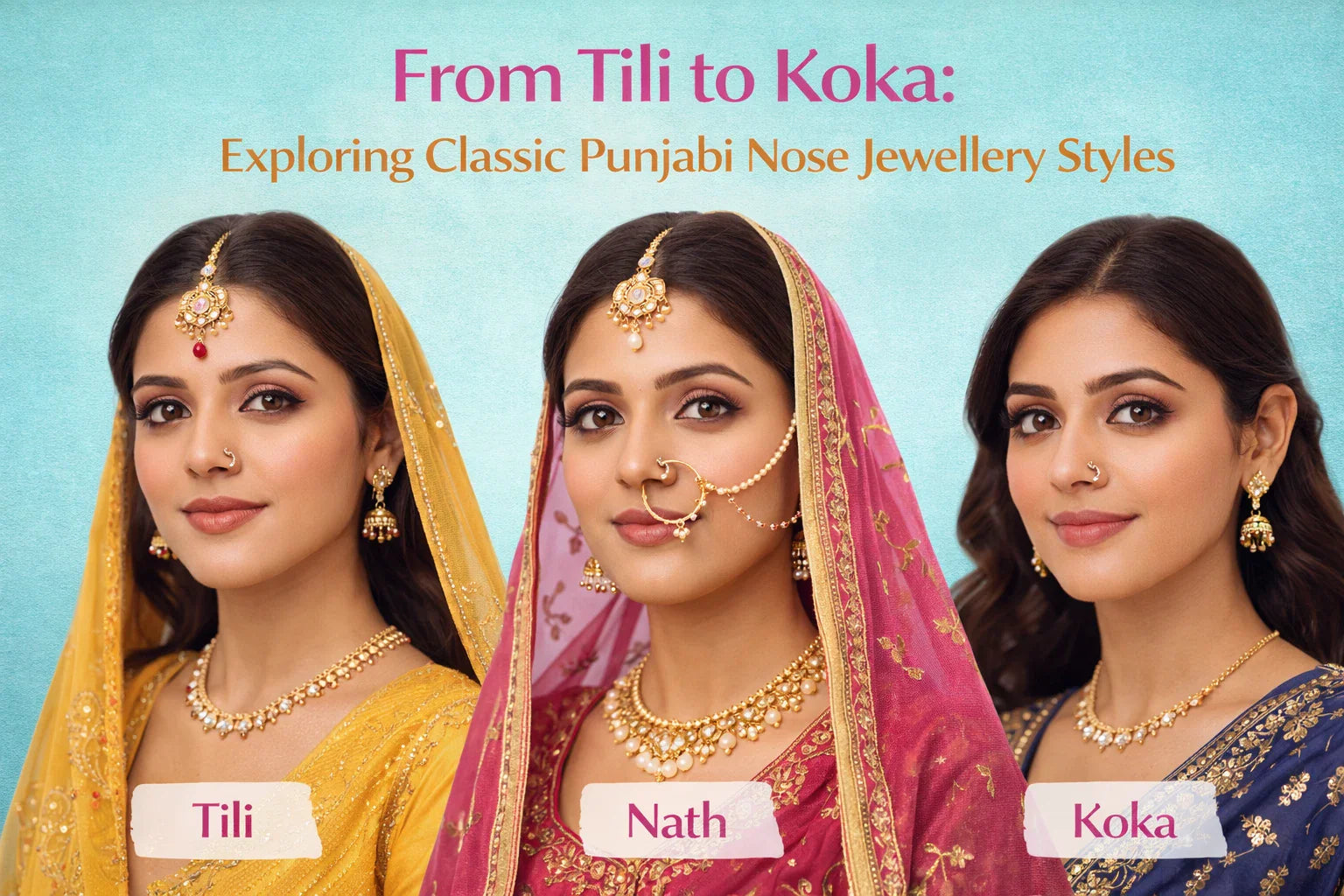 Tili to Koka: Classic Punjabi Nose Jewellery Styles – Yuvora