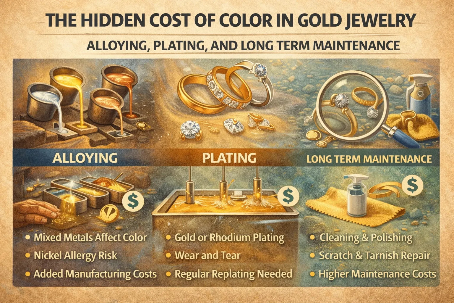 Hidden Costs of Gold Jewelry Color Explained – Yuvora