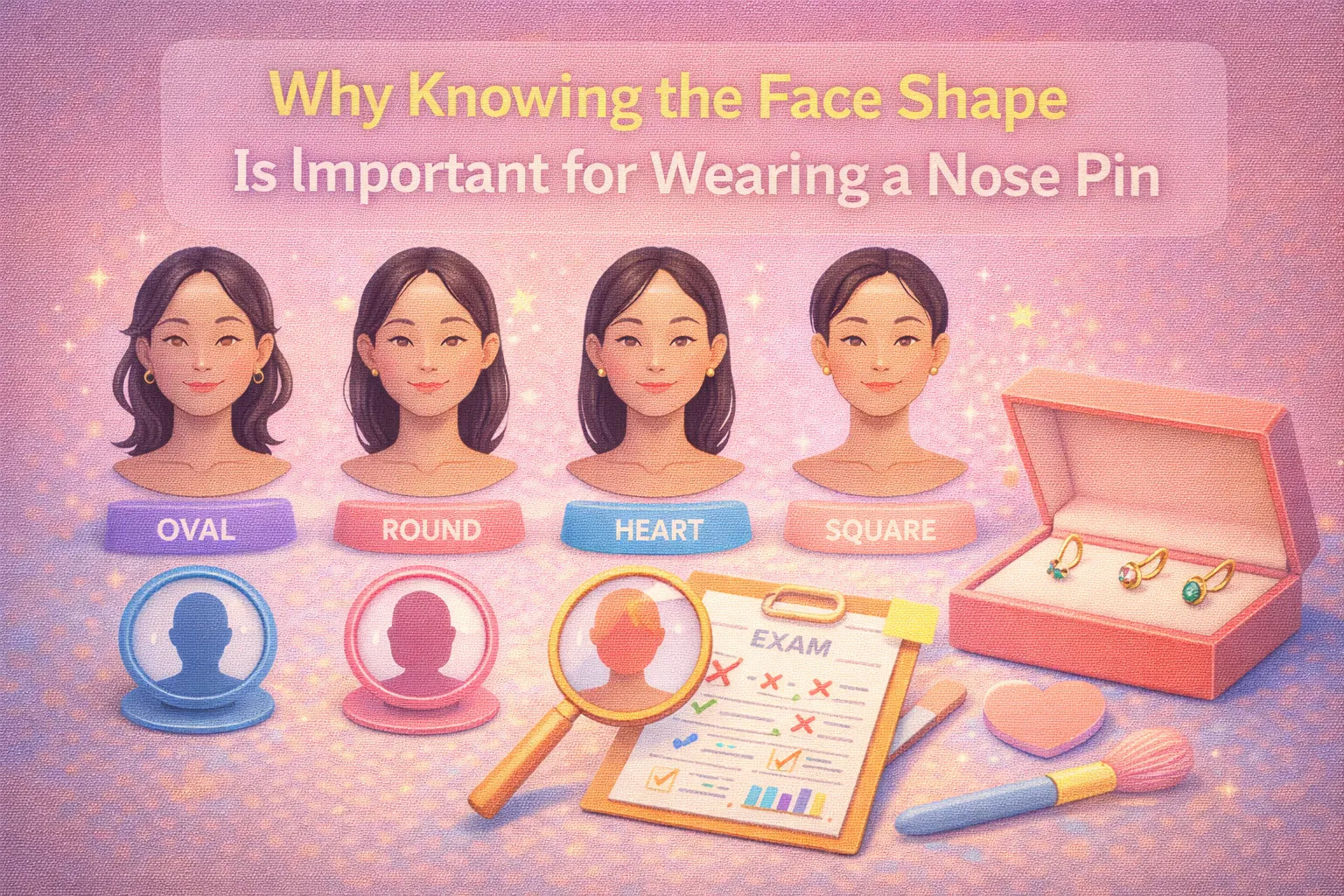 Why Knowing Your Face Shape Matters When Wearing a Nose Pin – Yuvora