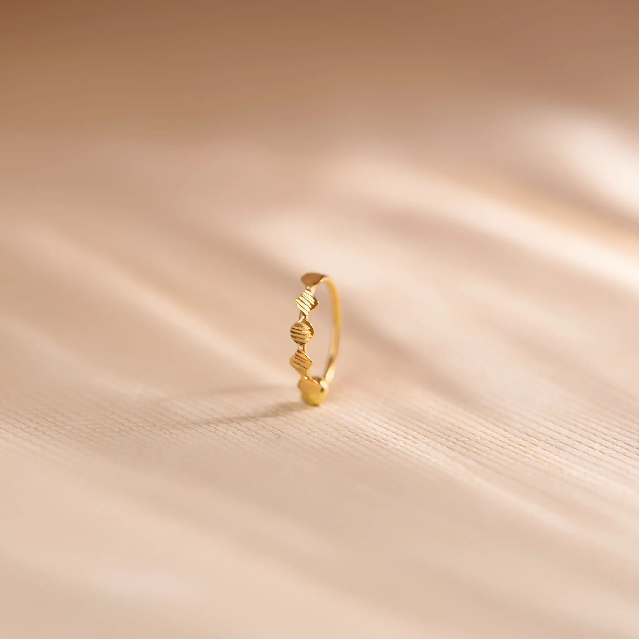 Linear Echo 18K Small Gold Nose Ring for Women – Yuvora